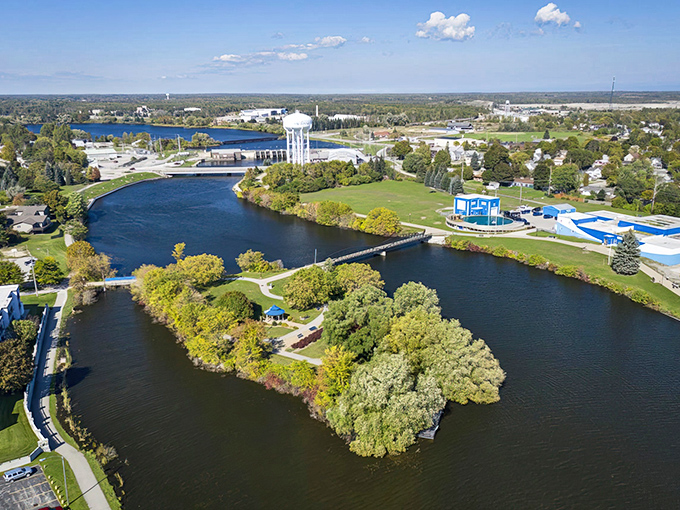 Thunder Bay's waters sparkle under Michigan sunshine. From this view, you can almost hear the seagulls and boat horns!