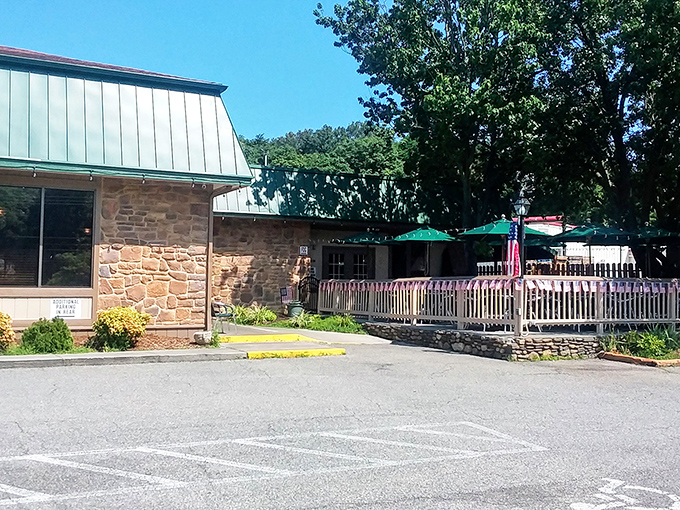 Brambleton's patio beckons on sunny days. The kind of place where "just one bite" becomes an impossible concept once your sandwich arrives.