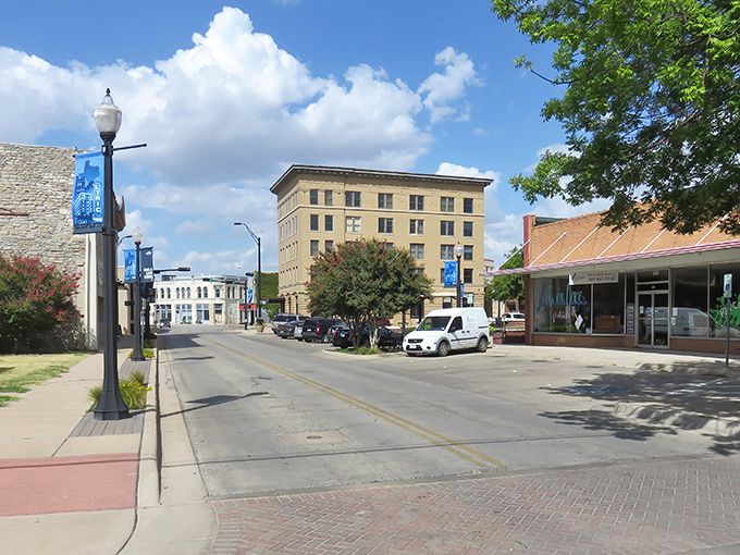 Streets lined with antique shops and the public library showcase Brownwood&rsquo;s heart and soul.