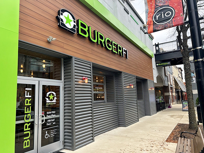 BurgerFi brings a splash of lime-green modernity to the burger scene. Like if Apple designed a burger joint instead of phones!