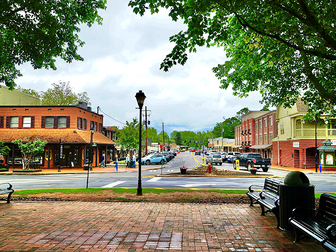 Downtown Dahlonega looks like it was plucked from a Norman Rockwell painting, with brick sidewalks that have stories to tell.