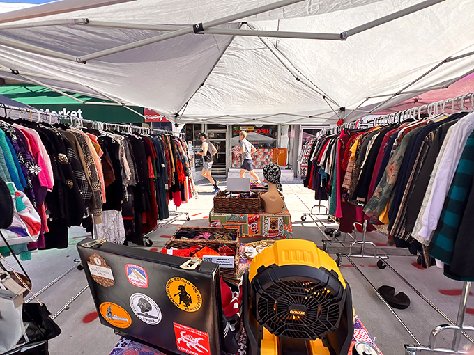 Fashion finds galore! Del Ray's vintage clothing racks are like time machines you can actually wear home.