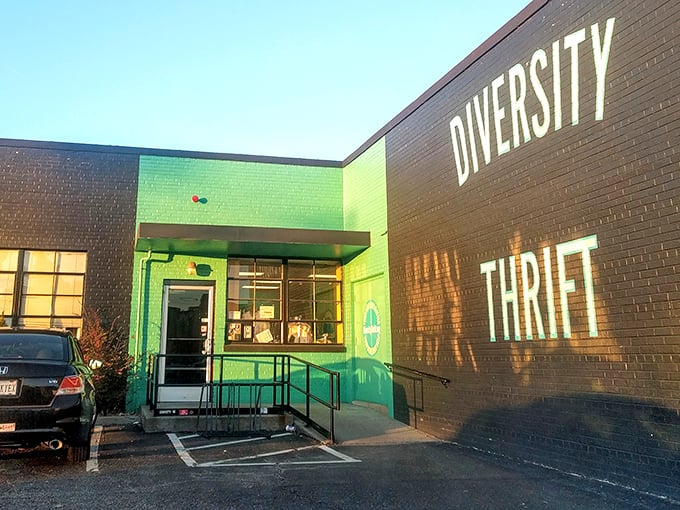 Richmond's Diversity Thrift with a cool, vibrant exterior; it's practically screaming 'come find something amazing'!