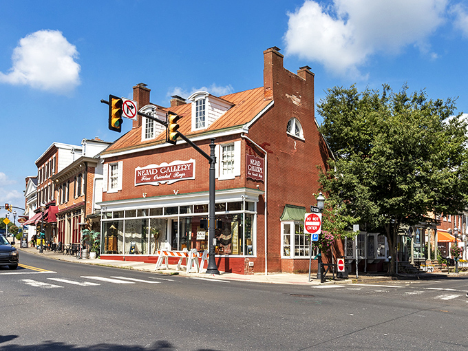 The brick and stone facades of Doylestown create a timeless streetscape that would make any history buff swoon.