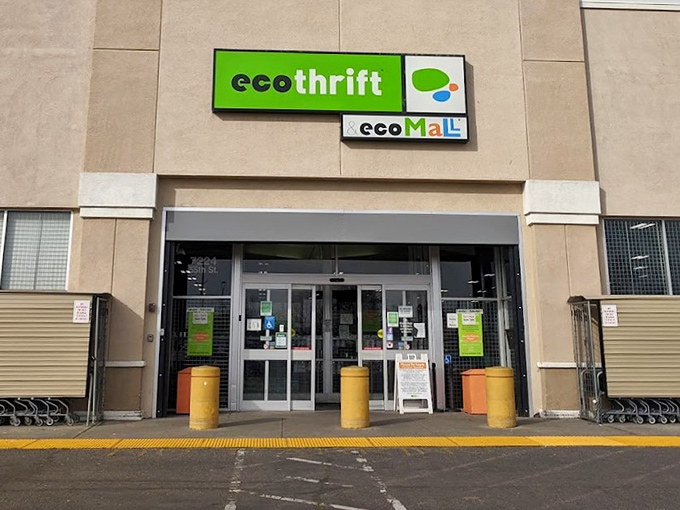 The eco-friendly green signage isn't just a name &ndash; it's a mission statement for sustainable shopping.