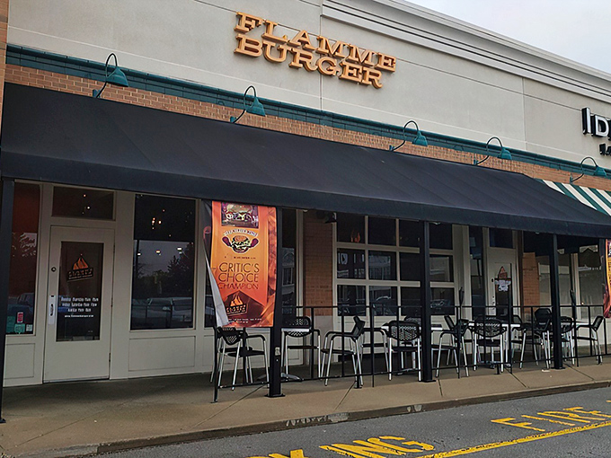 Award-winning burgers deserve recognition! Flamme Burger's outdoor seating invites you to savor those flame-kissed patties in the fresh air.