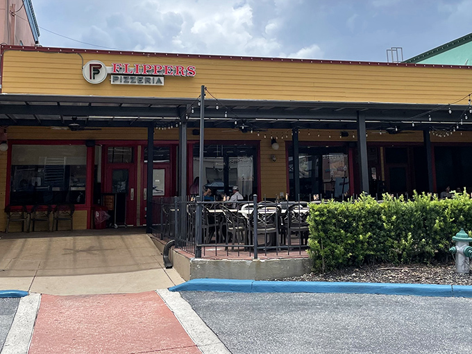 Those cheerful yellow walls practically glow with the promise of comfort food done right.