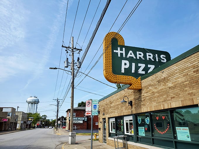Classic brick, classic sign, classically delicious pizza. Some traditions are worth preserving exactly as they are.