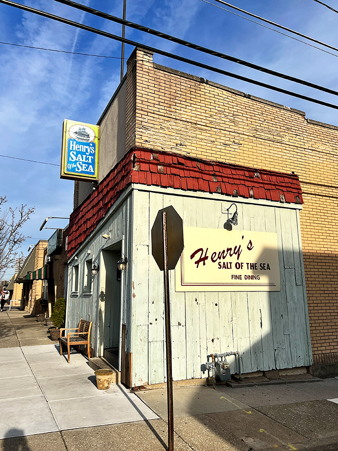 That humble red-roofed entrance hides seafood treasures that would make any coastal restaurant jealous of little old Pennsylvania.