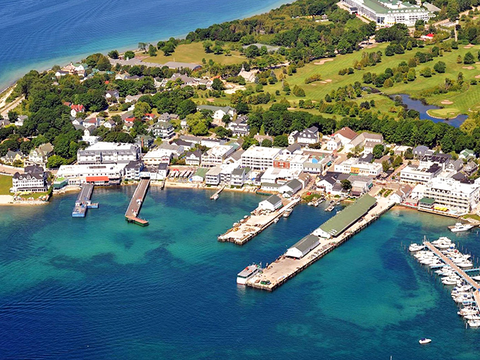Emerald waters meet historic buildings in a scene that makes you wonder why you ever thought city life was the answer.