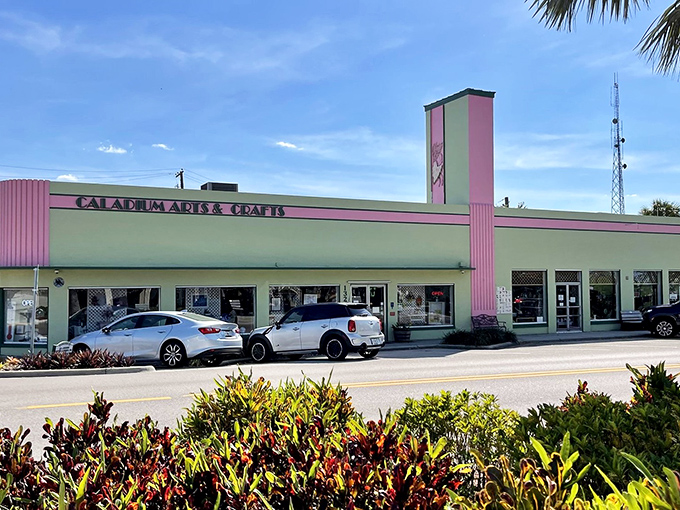 In Lake Placid, even the storefronts dress brighter than tourists at Disney World. This "Town of Murals" never got the memo about Florida's beige building obsession.
