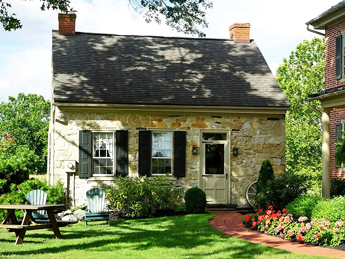 That stone cottage looks like it's been telling countryside stories for centuries. If walls could talk, these would have a delightful Pennsylvania accent.