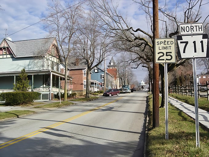 The warm brick buildings of Ligonier stand like friendly sentinels, welcoming visitors to a town where rushing is considered impolite.