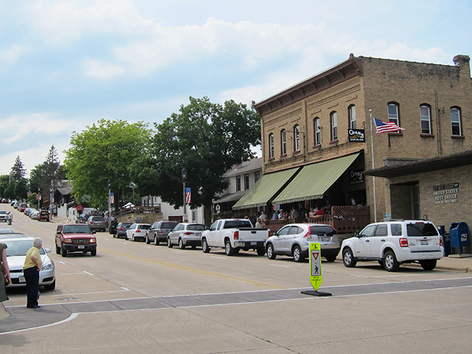 In New Glarus, even the buildings dress up in their European best for everyday occasions.