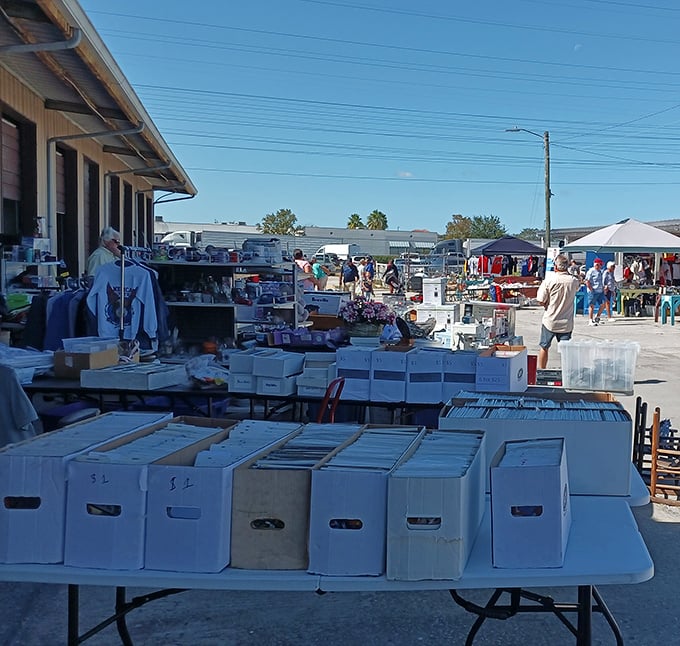 White storage boxes line up like hope chests, each one hiding someone's carefully curated collection of possibilities.