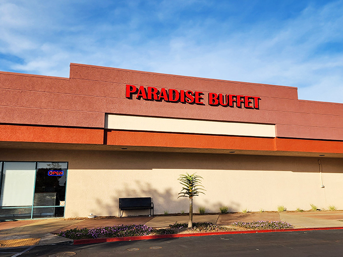 The bold red lettering doesn’t lie—this really is paradise for hungry folks seeking endless options under one roof.