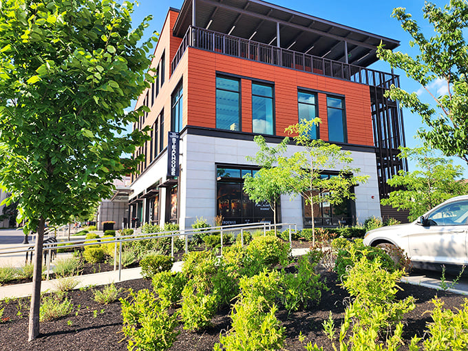 Sunlight plays off Ron Lahody's distinctive architecture. This isn't your grandfather's steakhouse, but he'd approve of what's cooking inside.