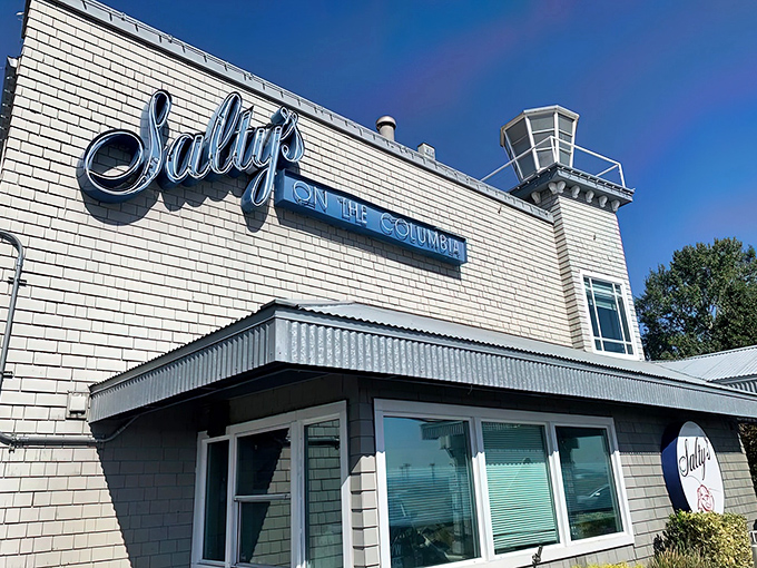 Modern meets maritime at this riverside gem where boats glide by like a real-life screensaver during dinner.