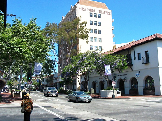 The Granada Theatre anchors downtown's charm with old Hollywood glamour still intact today.