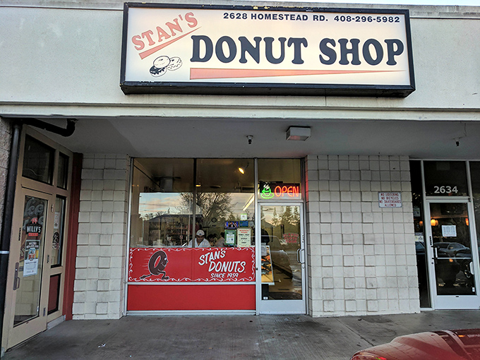 The entrance to Stan's feels like stepping into a donut time capsule. Simple, straightforward, and seriously good at what they do.