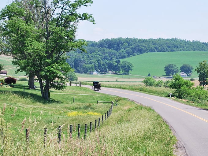 "Little Switzerland" indeed! Sugarcreek's colorful buildings transport visitors to an Alpine village without the passport or jet lag.