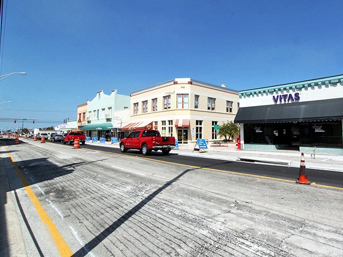 Pastel-colored buildings and palm trees line Titusville's streets &ndash; coastal charm without the coastal price tag!