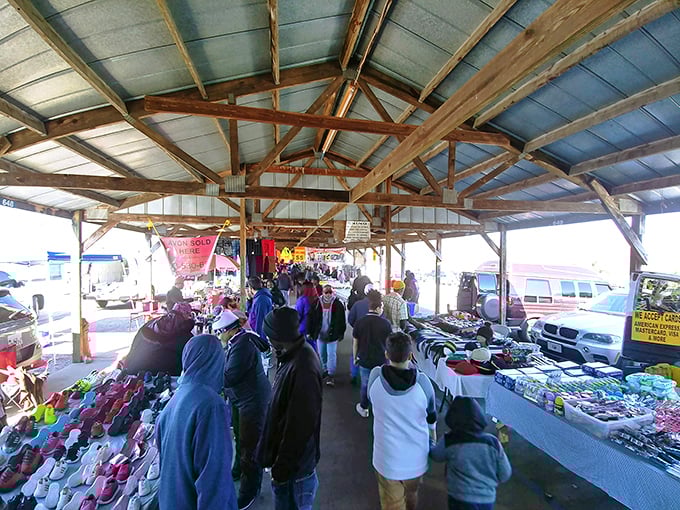 Another view of US 1 Metro's spacious interior. The wooden beams overhead have witnessed countless "I can't believe I found this!" moments.