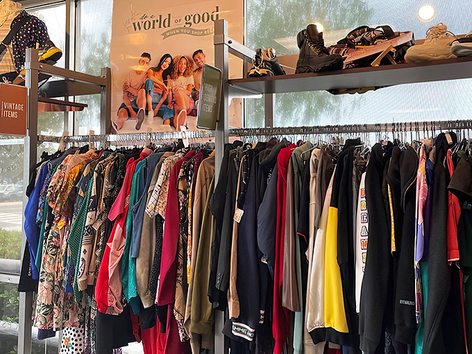 Racks of carefully curated clothing await at Uptown Cheapskate, where "secondhand" and "stylish" aren't mutually exclusive terms.