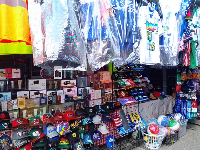 Clothing racks bursting with colorful options &ndash; more choices than a Netflix menu on a rainy Sunday!