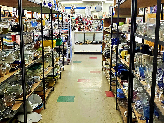 Glassware alley: where your grandmother's discontinued Pyrex pattern and that missing piece from your wedding set are playing hard to get.