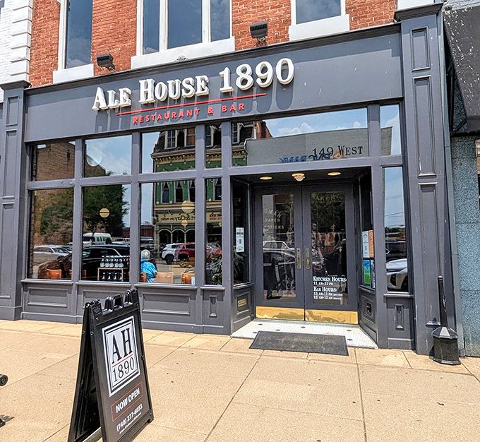 Ale House 1890 isn't just a restaurant – it's a time machine with craft beer. The restored storefront preserves history while the menu celebrates modern culinary creativity.