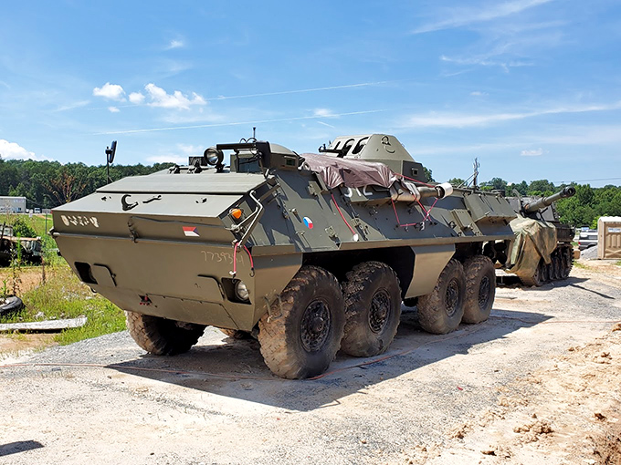 Military precision meets weekend warrior enthusiasm in these authentic armored personnel carriers.
