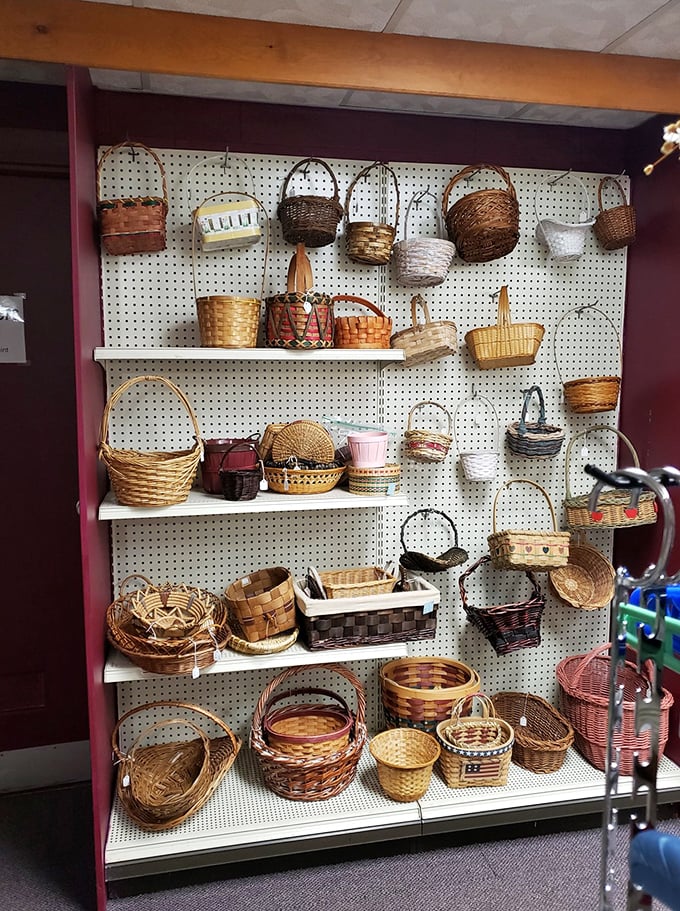 Basket paradise! This woven wonderland would make Martha Stewart swoon and Marie Kondo question her minimalist philosophy.