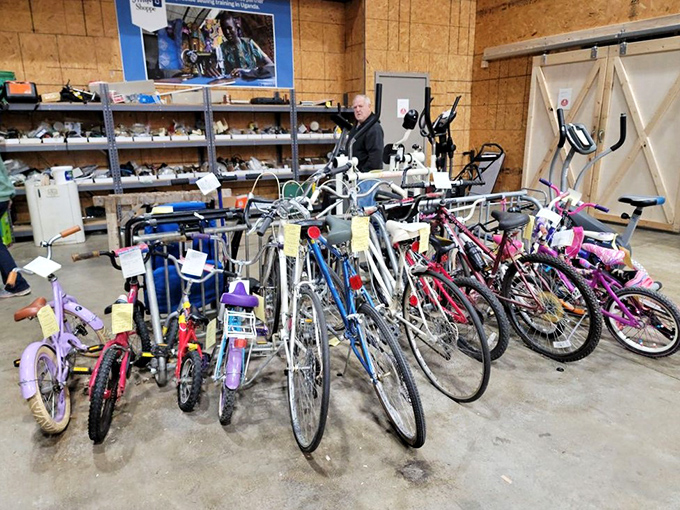 Bicycle heaven for wheel enthusiasts of all ages. From training wheels to ten-speeds, your next two-wheeled adventure is parked right here.