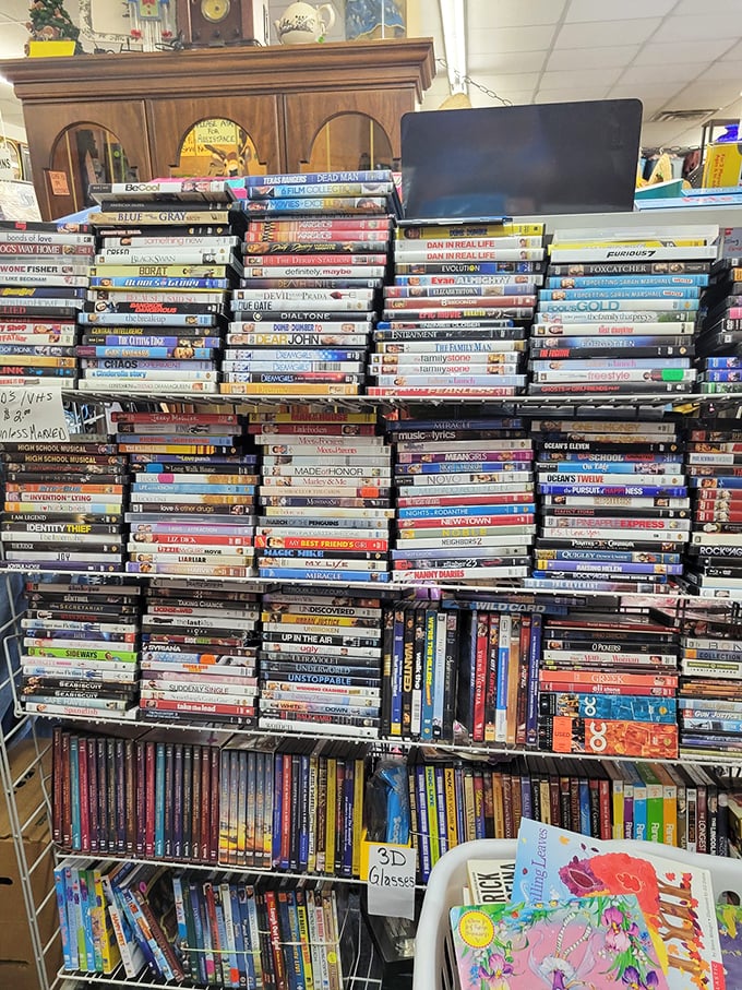 A DVD collection that would make Netflix executives nervous. Physical media lives on in this corner of Ohio!