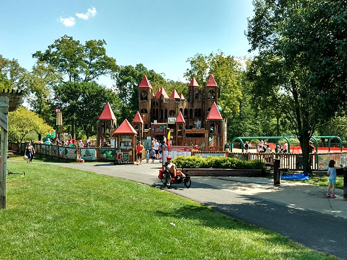 This playground castle makes Disneyland look like it's trying too hard to impress the kids.