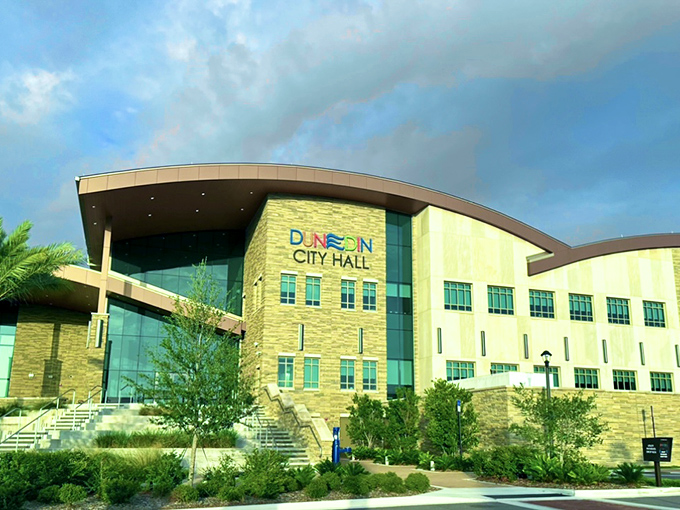 Dunedin City Hall looks less like government bureaucracy and more like the headquarters of a particularly successful resort &ndash; Florida municipal elegance at its finest.