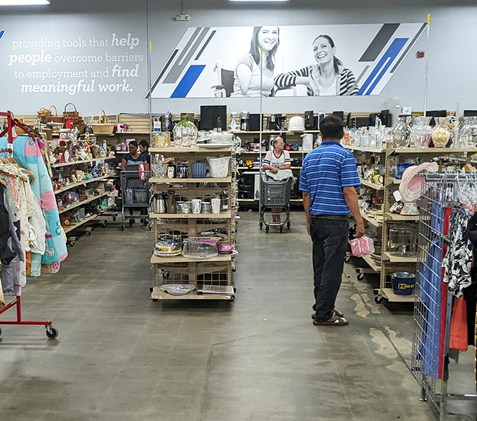 The housewares section resembles an archaeological dig for modern times&mdash;someone's abandoned bread maker might become your next culinary obsession.