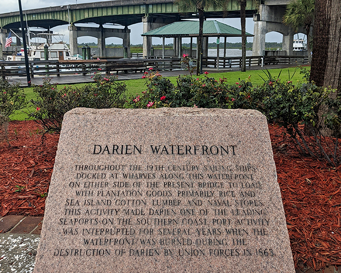This waterfront marker tells Darien's story &ndash; from bustling 19th-century port to Civil War casualty to today's peaceful haven where history and nature embrace.