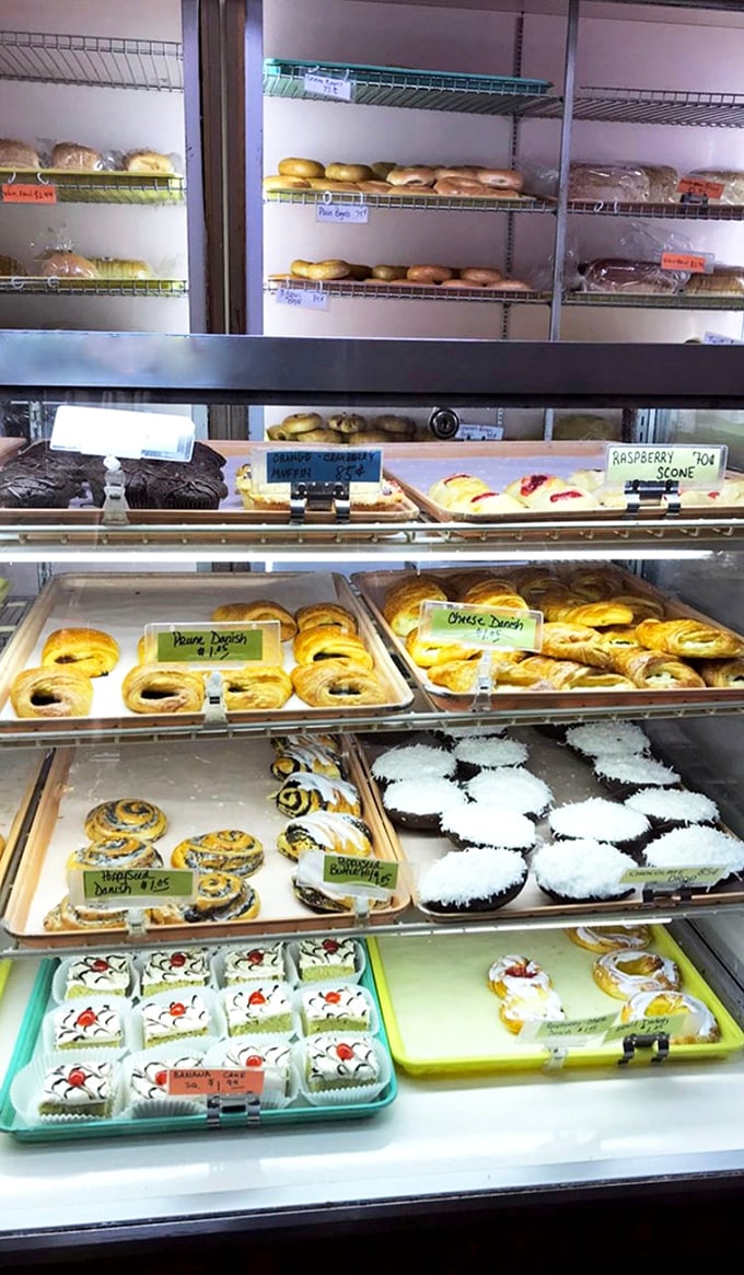 A treasure trove of temptation awaits behind the glass &ndash; from classic Danish pastries to coconut-topped delights that would make your grandmother swoon.