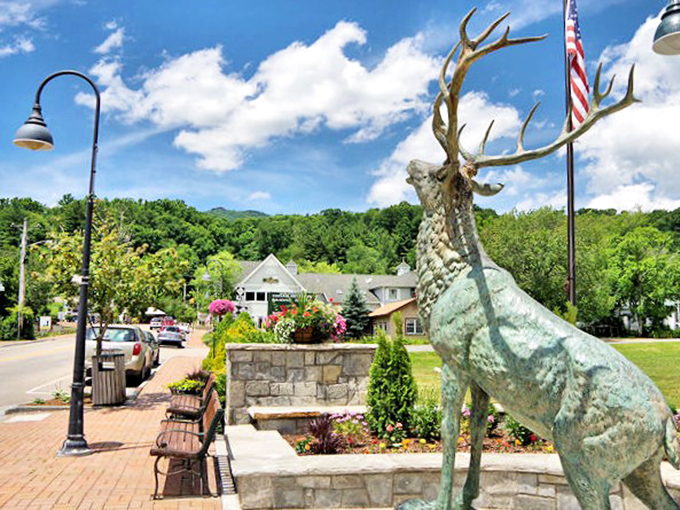 This majestic elk statue stands guard over downtown, silently judging tourists who can't parallel park on the first try.