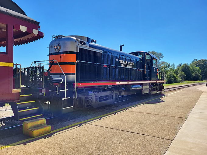 Engine No. 7 sits proudly in its blue, orange and black livery&mdash;a mechanical masterpiece that's earned its retirement but refuses to stop working.