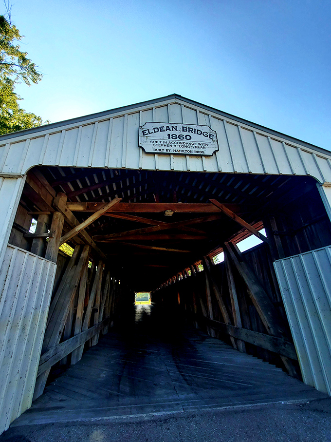 The entrance sign tells you exactly what you're getting into&mdash;a genuine piece of American engineering history that's still doing its job 160+ years later.