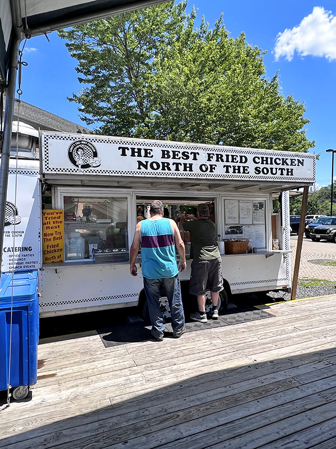 "The Best Fried Chicken North of the South" isn't just a bold claim&mdash;it's the aroma that follows you through the market, tempting you between bargain hunts.