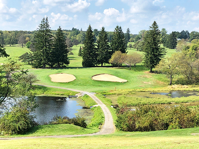 Cross Creek's golf course offers the rare opportunity to slice into woods so beautiful, you'll hardly mind losing a ball or three.