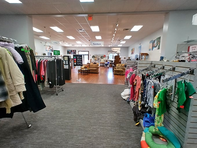 Racks of potential stretch before you like a fashion runway where every item has a story and every price tag a pleasant surprise.