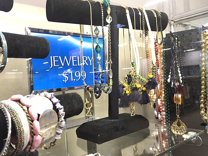 Jewelry displays offer glittering possibilities at jaw-dropping prices. That necklace might have attended a gala before finding its way to your jewelry box.