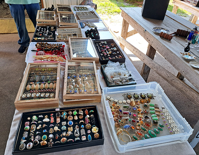 Treasure troves of sparkle await the patient hunter. Like archaeological digs for the fashion-forward, these jewelry cases hold stories in every ring.