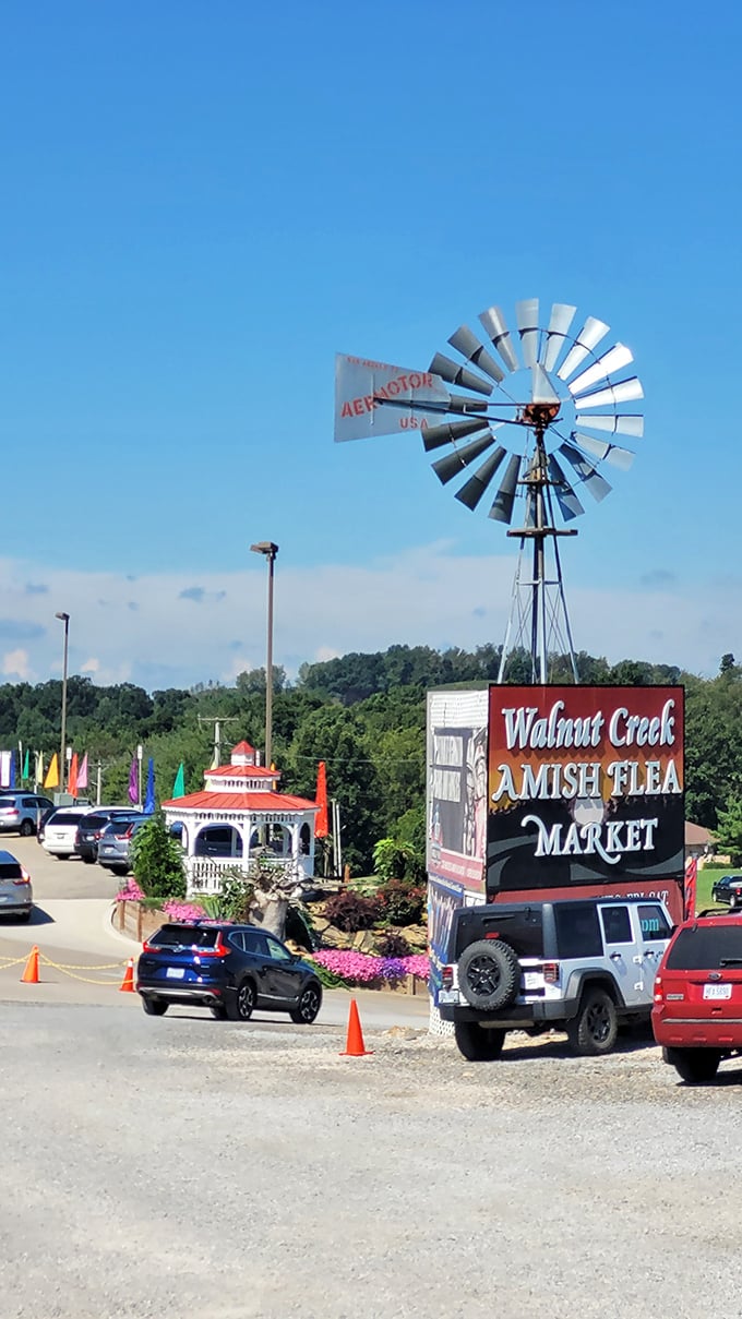 That windmill isn't just for show&mdash;it's practically shouting "Amazing deals this way!" to everyone driving by on a sunny day.