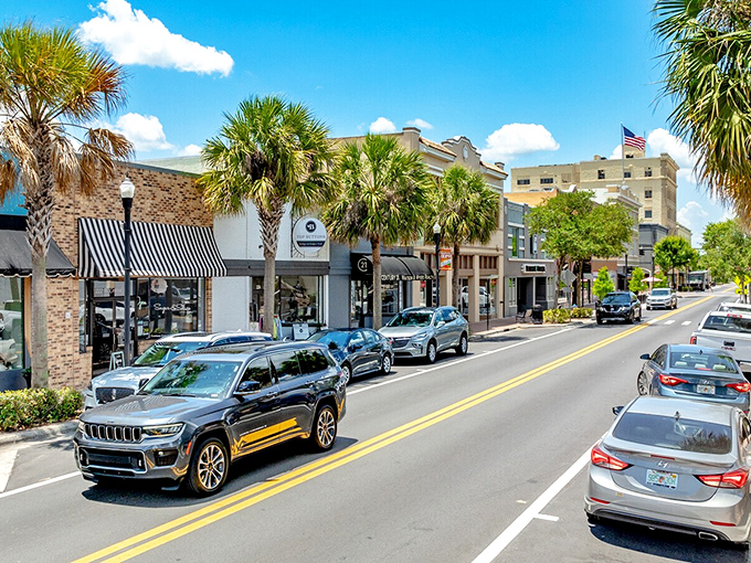 Palm trees lining Central Avenue create Florida's version of a Parisian boulevard, minus the attitude and plus plenty of parking.